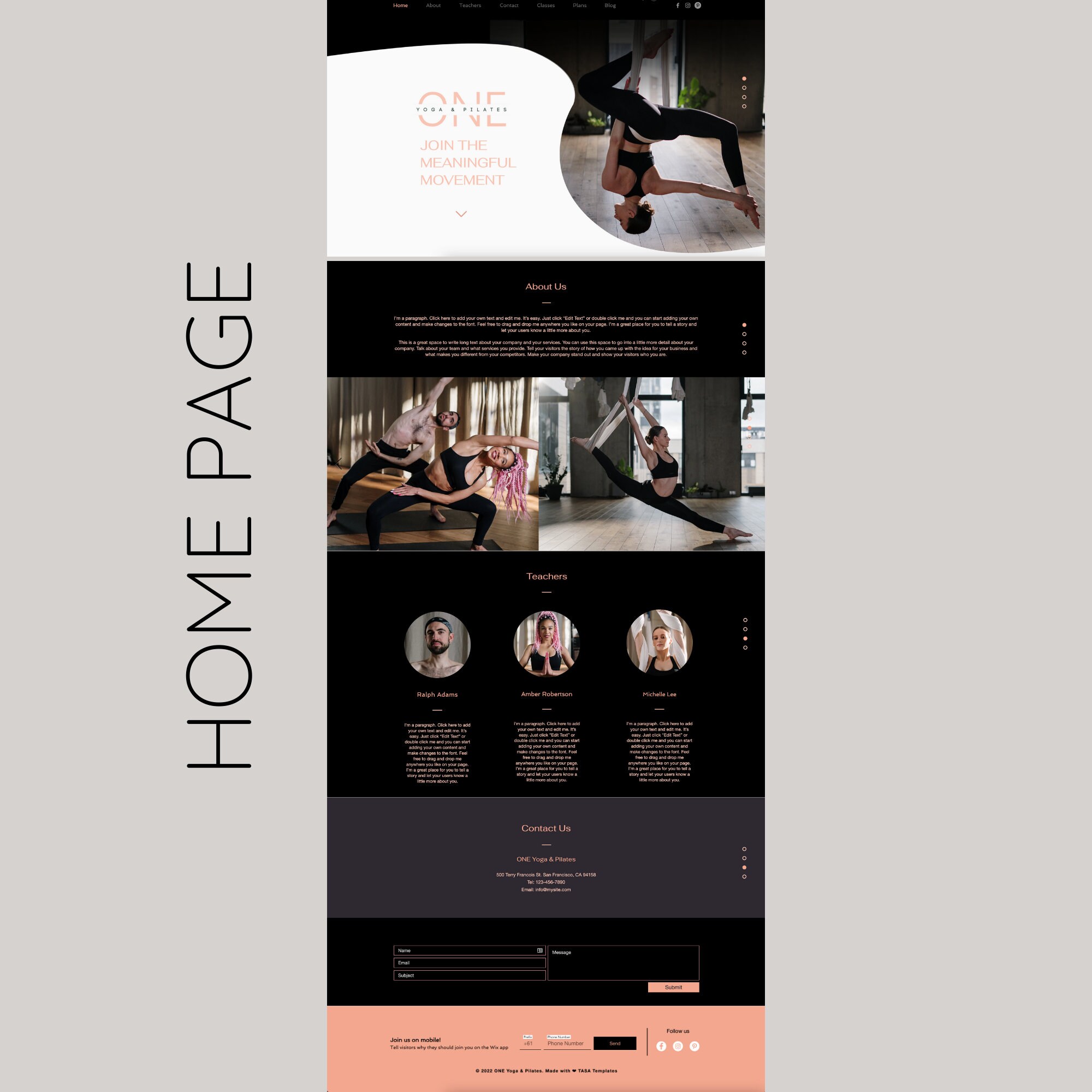 Wix Yoga Website Template, WIX Template Minimalist, Wix Online Shop ...