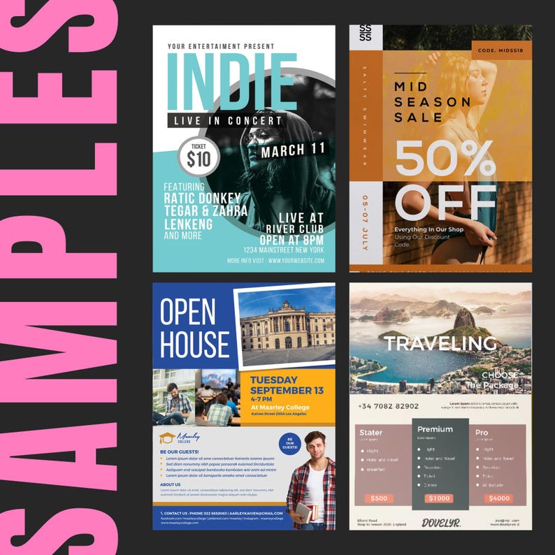 Custom Flyer Design Customizable Poster Designs Any Occasion Event ...