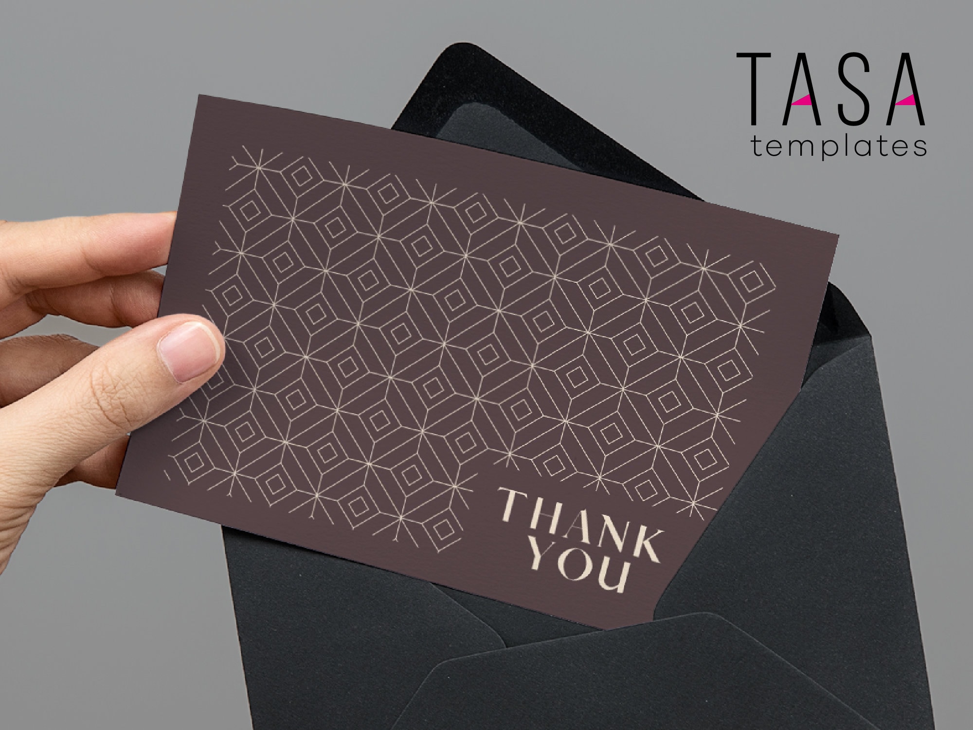 Thank You Card Template GEO DESIGN - Canva Thankyou Order Card - Modern ...