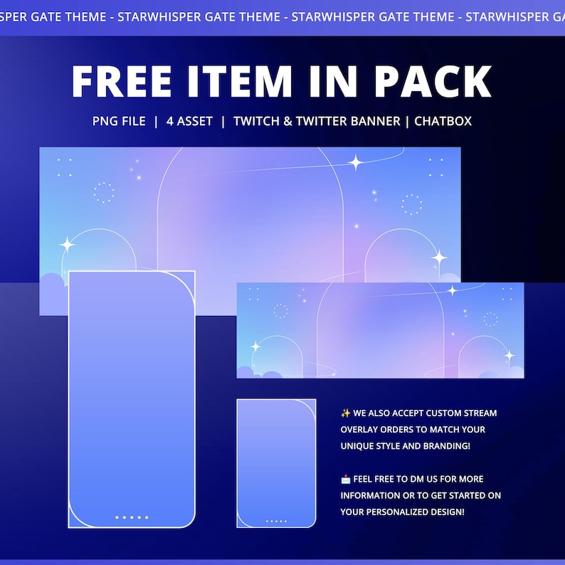 Dreamy Sky Stream Overlay Package – Animated Pastel Cloud Design for ...