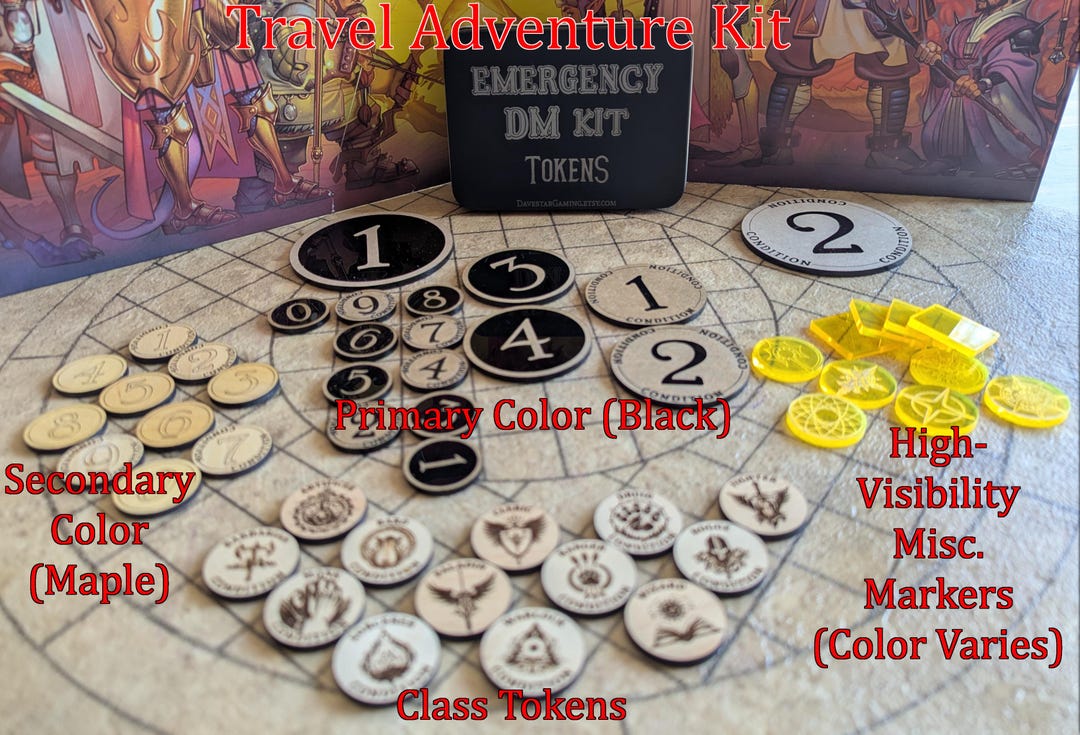Travel Adventure Kit ~ Tokens for Tabletop Rpgs - Etsy