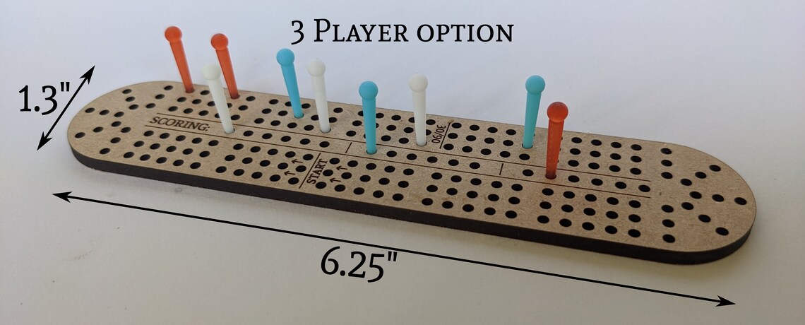 Ultralight Travel Cribbage Board 2/4 or 3 Player - Etsy