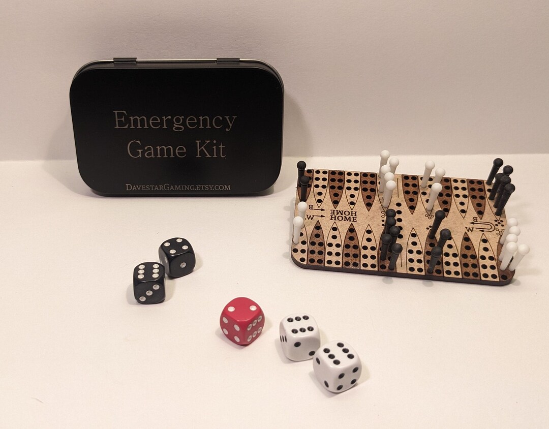 Ultralight Travel Backgammon & Dice Emergency Game Kit - Etsy