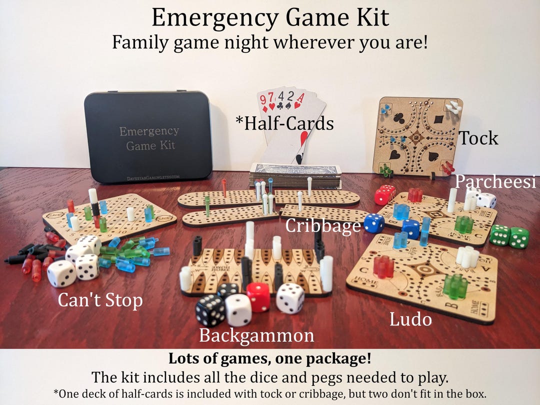 Multi-game Emergency Game Kit for Travel or Anywhere - Etsy