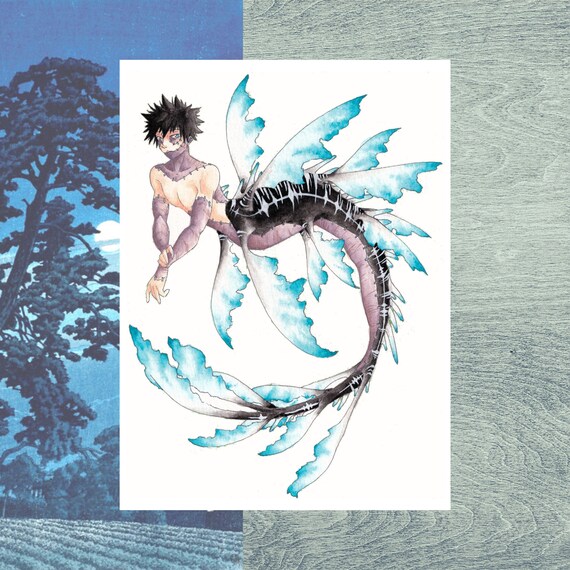 Hero Academia MHA Dabi Mermaid mermay 2019 Medium | Etsy
