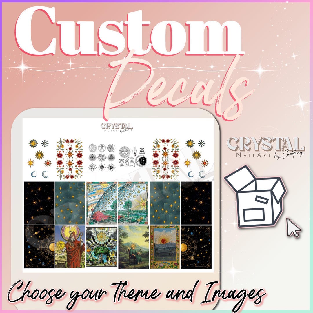 CUSTOM Nail Decals | Personalized Waterslide Nail Art | Made to Order ...