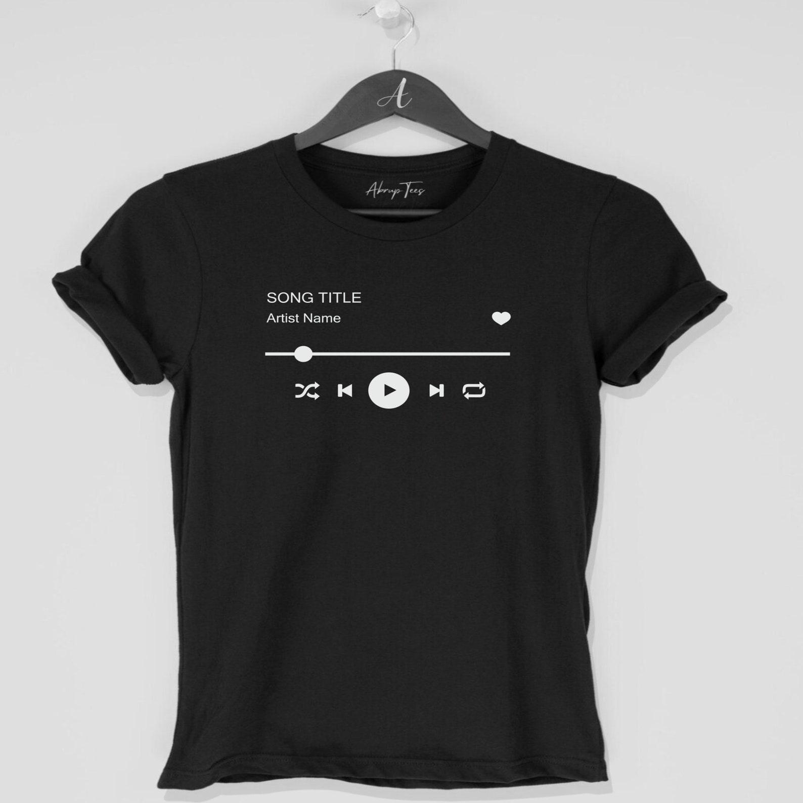 Custom Song Shirt, Personalised Playlist, Artist Name T Shirt, Custom ...