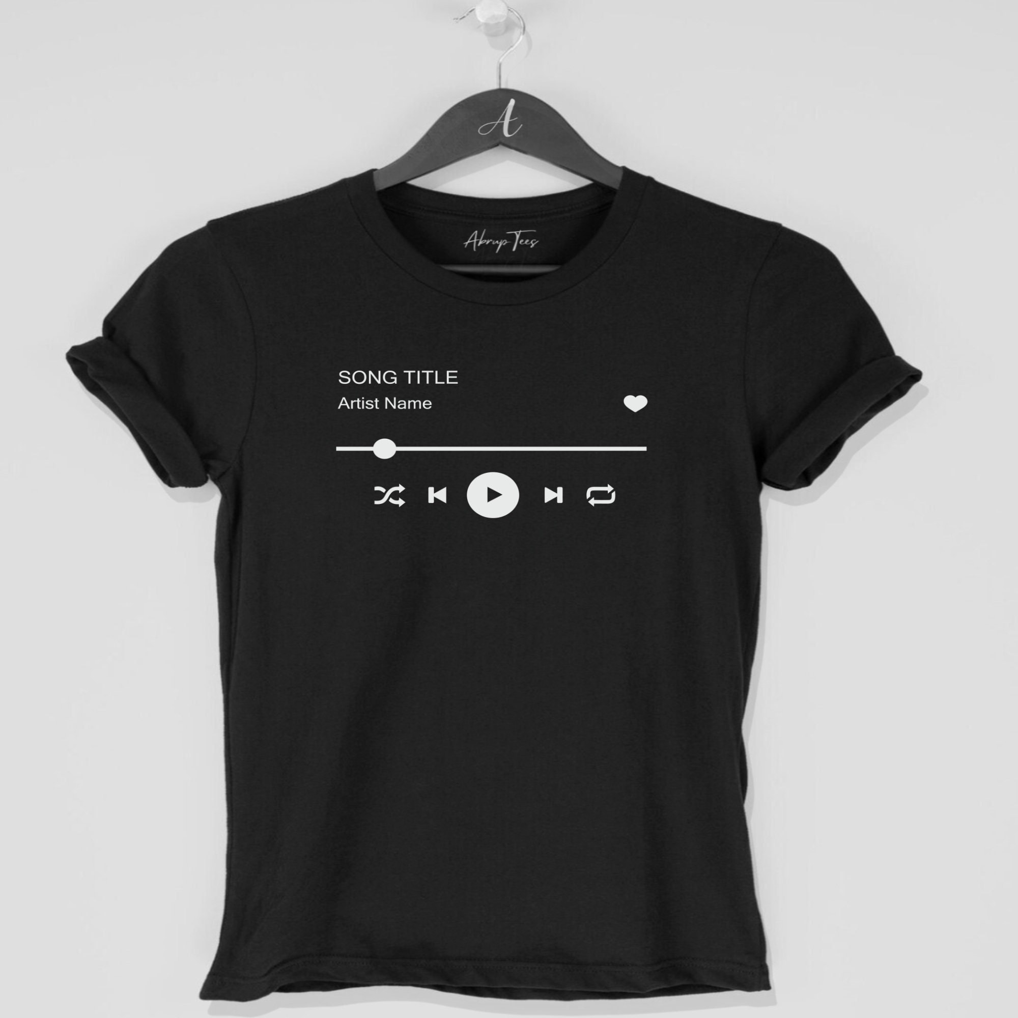 Custom Song Shirt, Personalised Playlist, Artist Name T Shirt, Custom ...