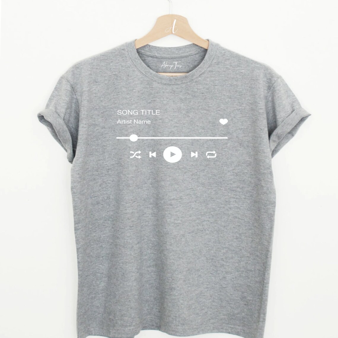 Custom Song Shirt, Personalised Playlist, Artist Name T Shirt, Custom ...