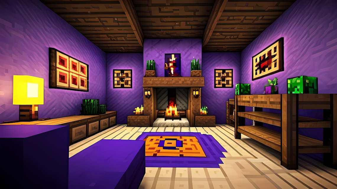 Purple Pixel Home Base - 4K Pixel Art Background,gaming Wallpaper for ...