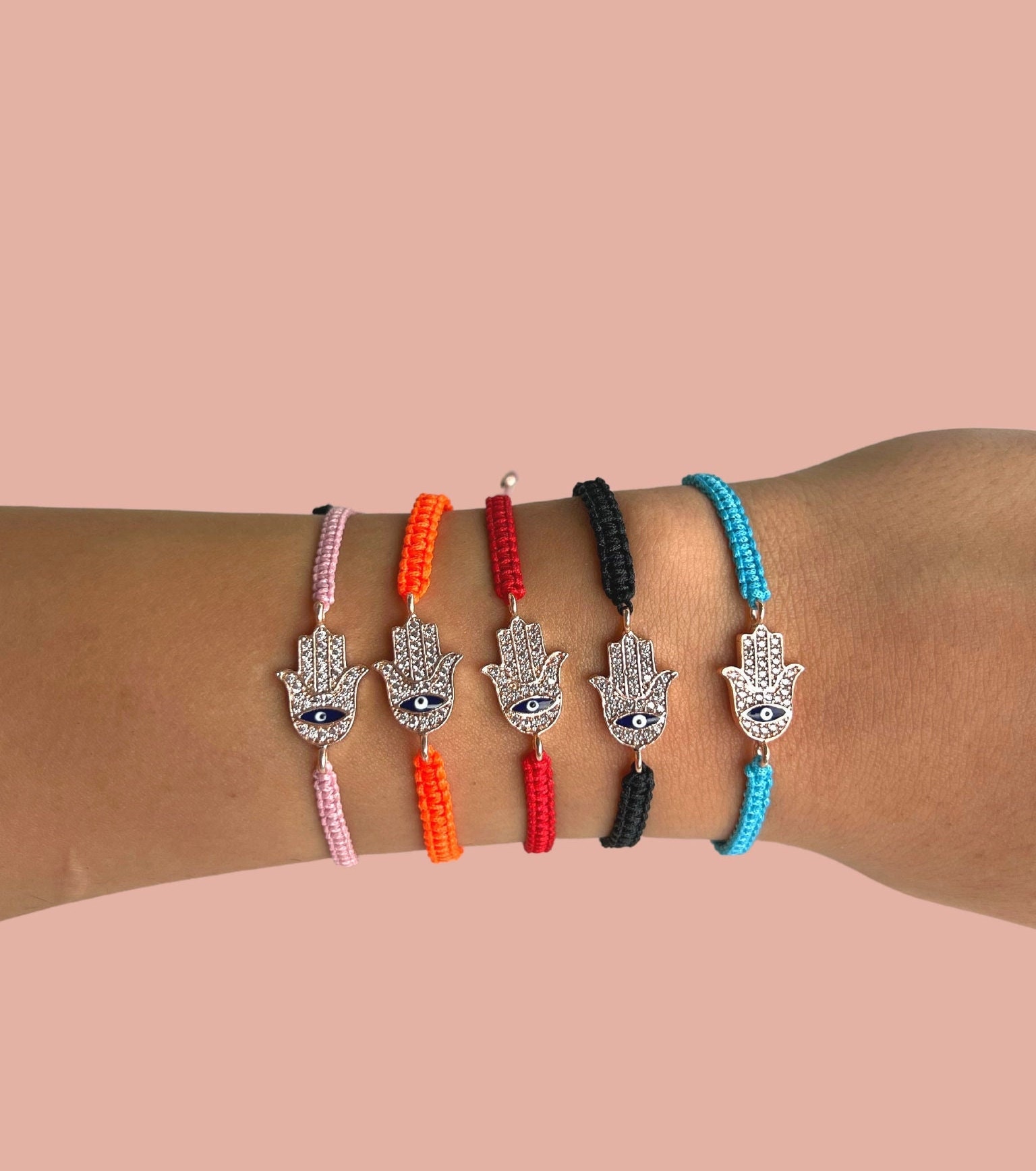 Hamsa Bracelet, Hamsa String Bracelet, Hamsa Protection Bracelet ...