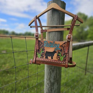 Custom Tooled Leather Livestock Show Harness - Etsy