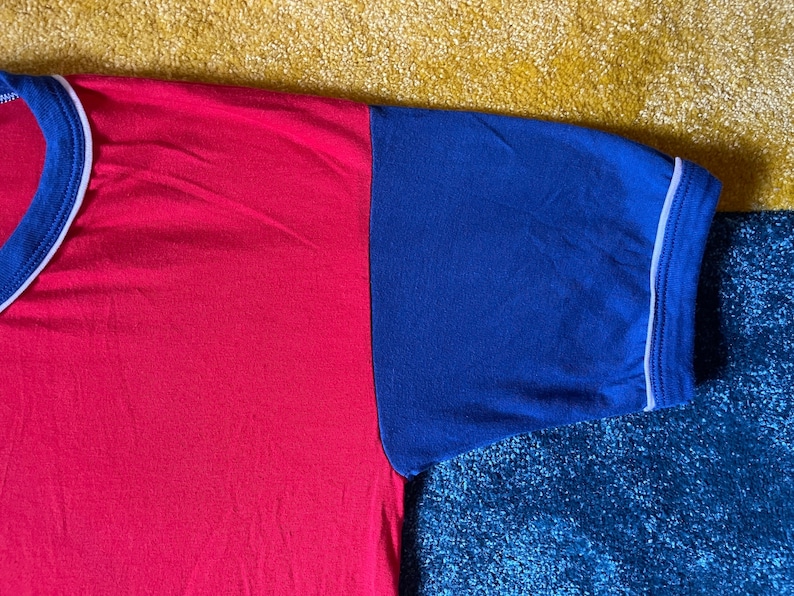 Vintage V-neck Raglan Tshirt Made in USA - Etsy