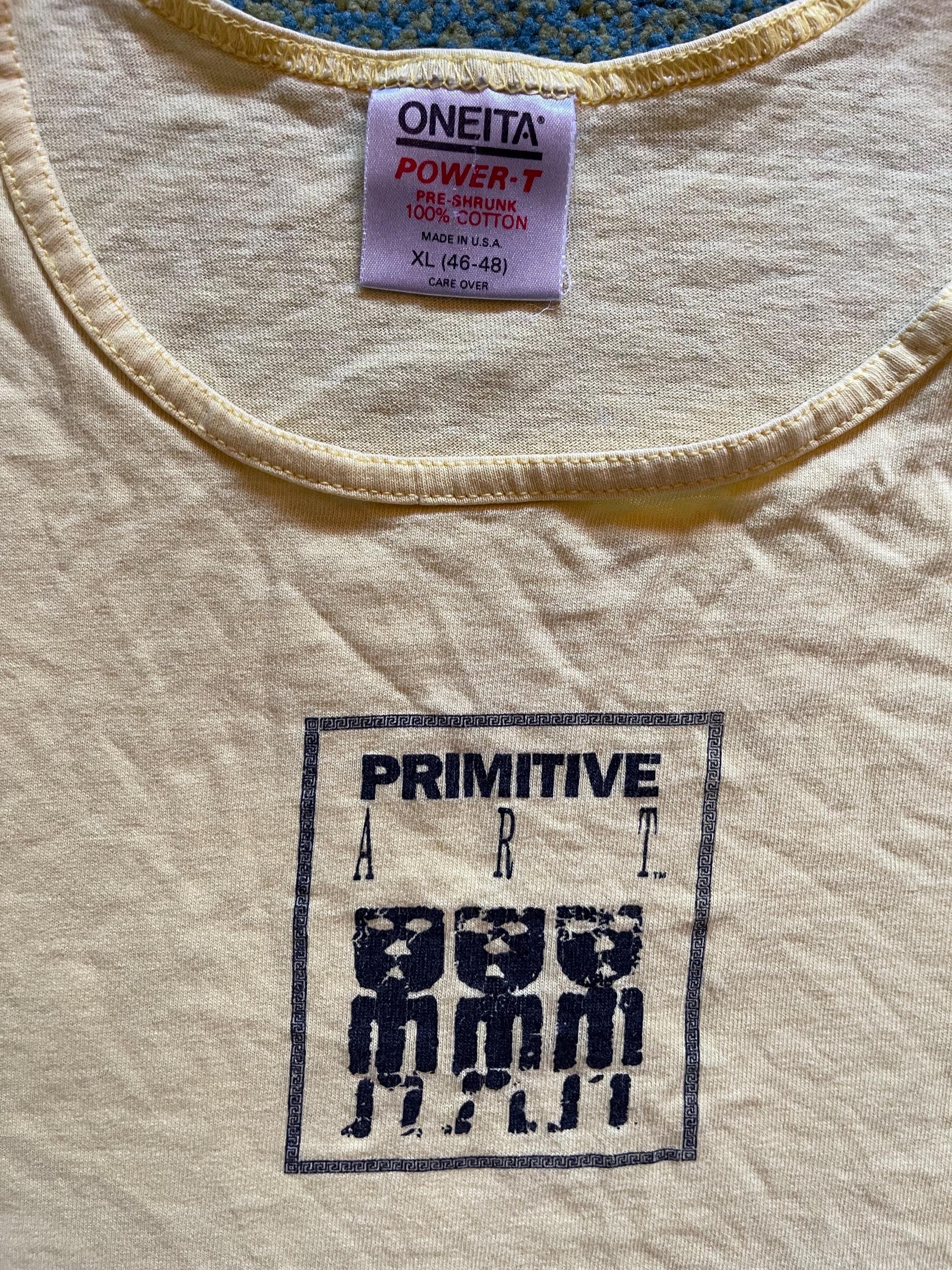 Vintage Primative Art Muscle Shirt Made in USA - Etsy