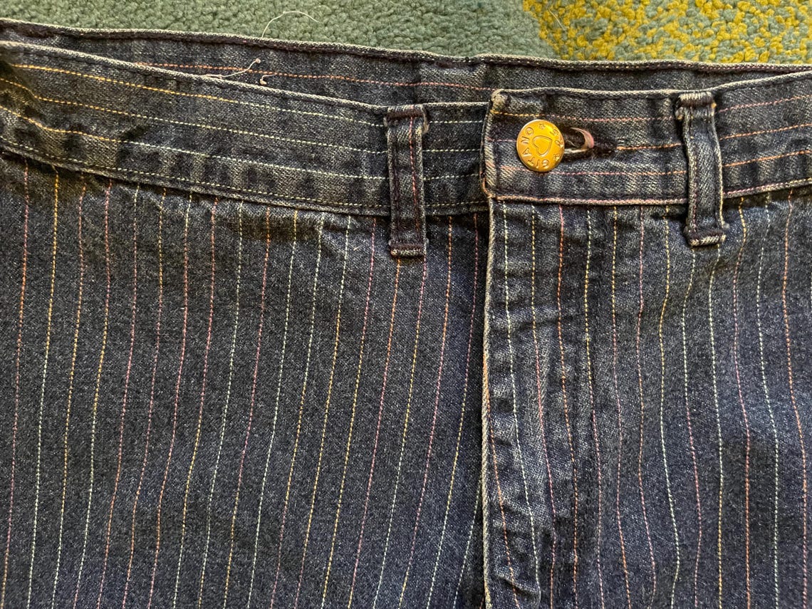 Vintage Women’s Pin Striped Denim Lee Jeans - Etsy