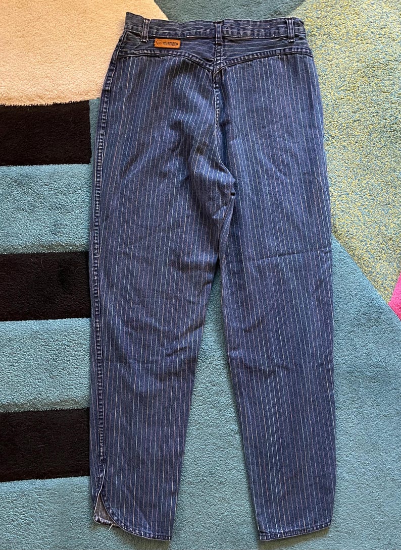 Vintage Women’s Pin Striped Denim Lee Jeans - Etsy