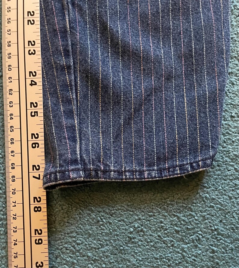 Vintage Women’s Pin Striped Denim Lee Jeans - Etsy
