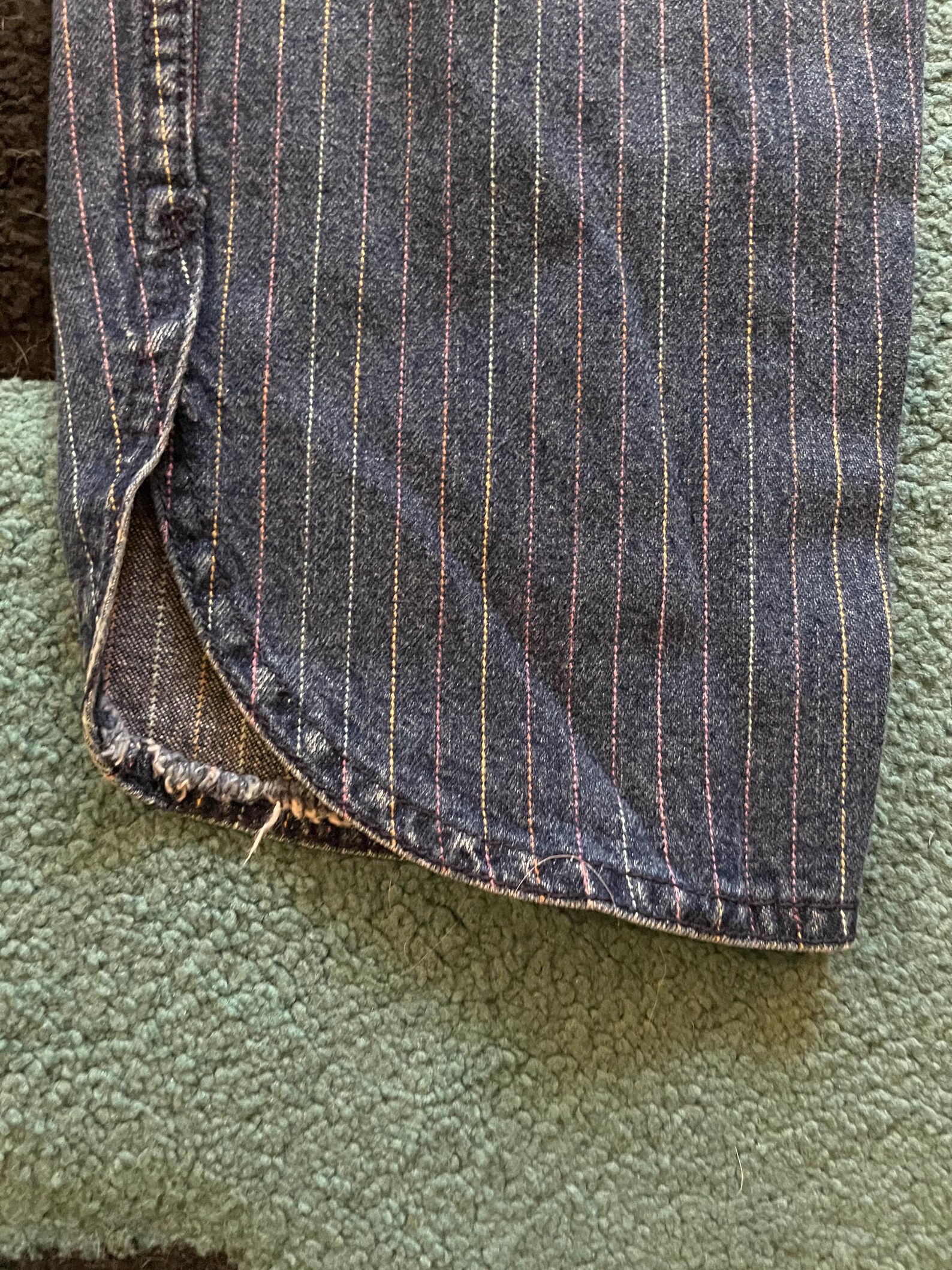Vintage Women’s Pin Striped Denim Lee Jeans - Etsy