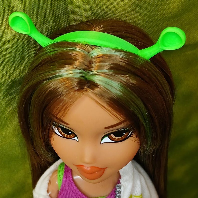 Bratz Shrek Ears Light or Dark Green 3D Printed in Filament Cute for ...