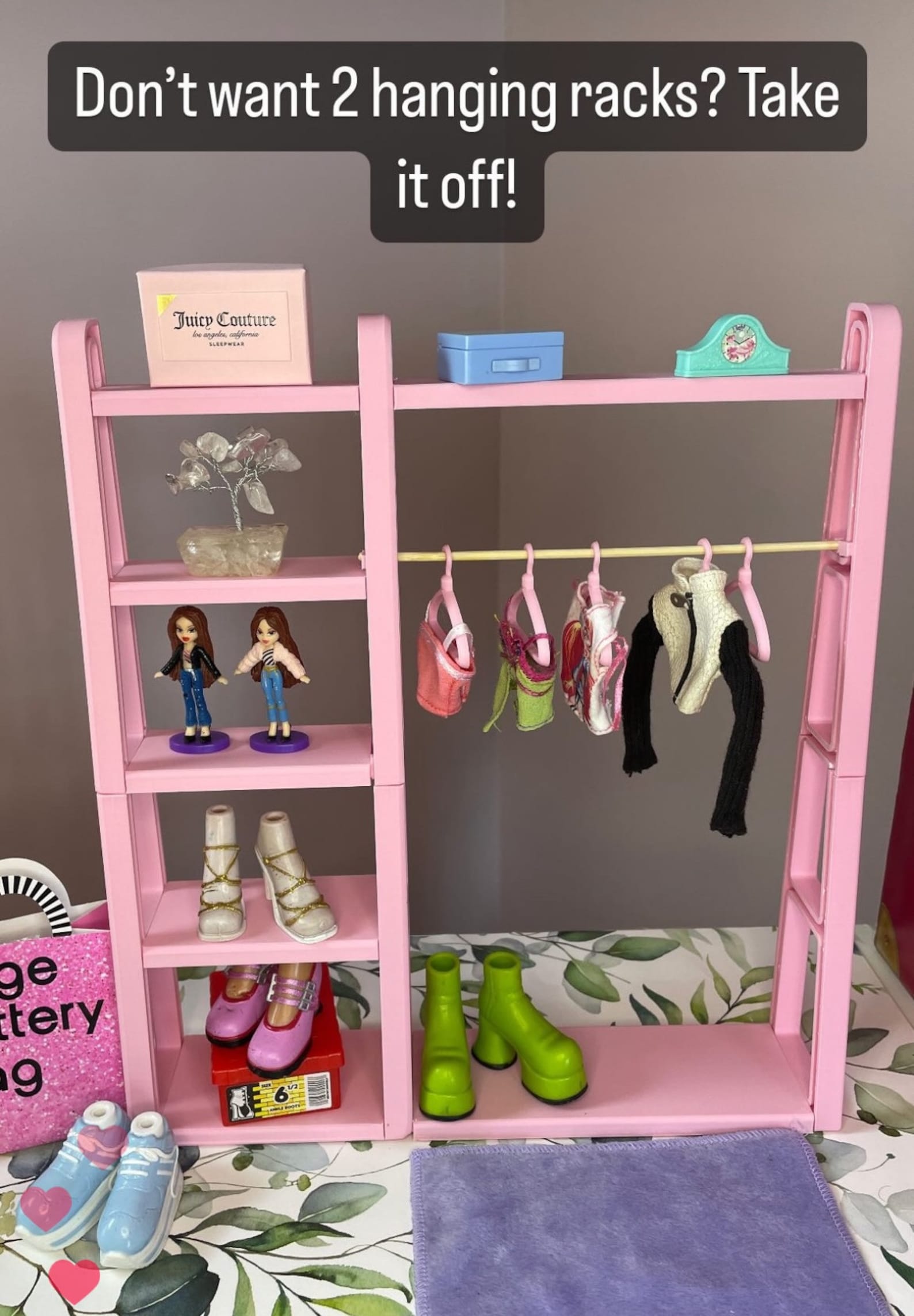 Bratz Doll Furniture, Wardrobe, Dresser, Drawers, Hanging, Shoe Racks ...