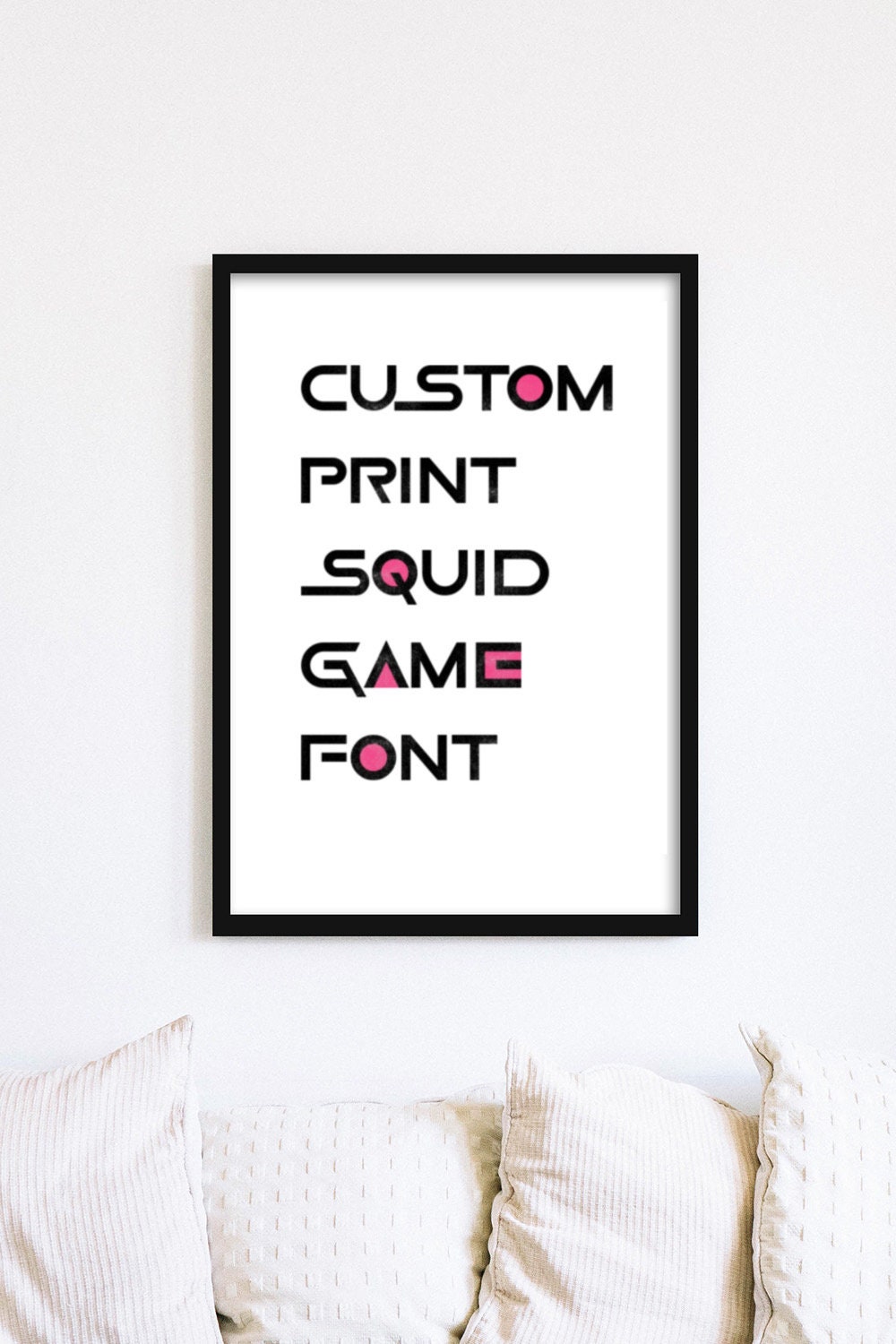Custom Print in SQUID GAME FONT Let Us Know What Words/phrase/quote You ...