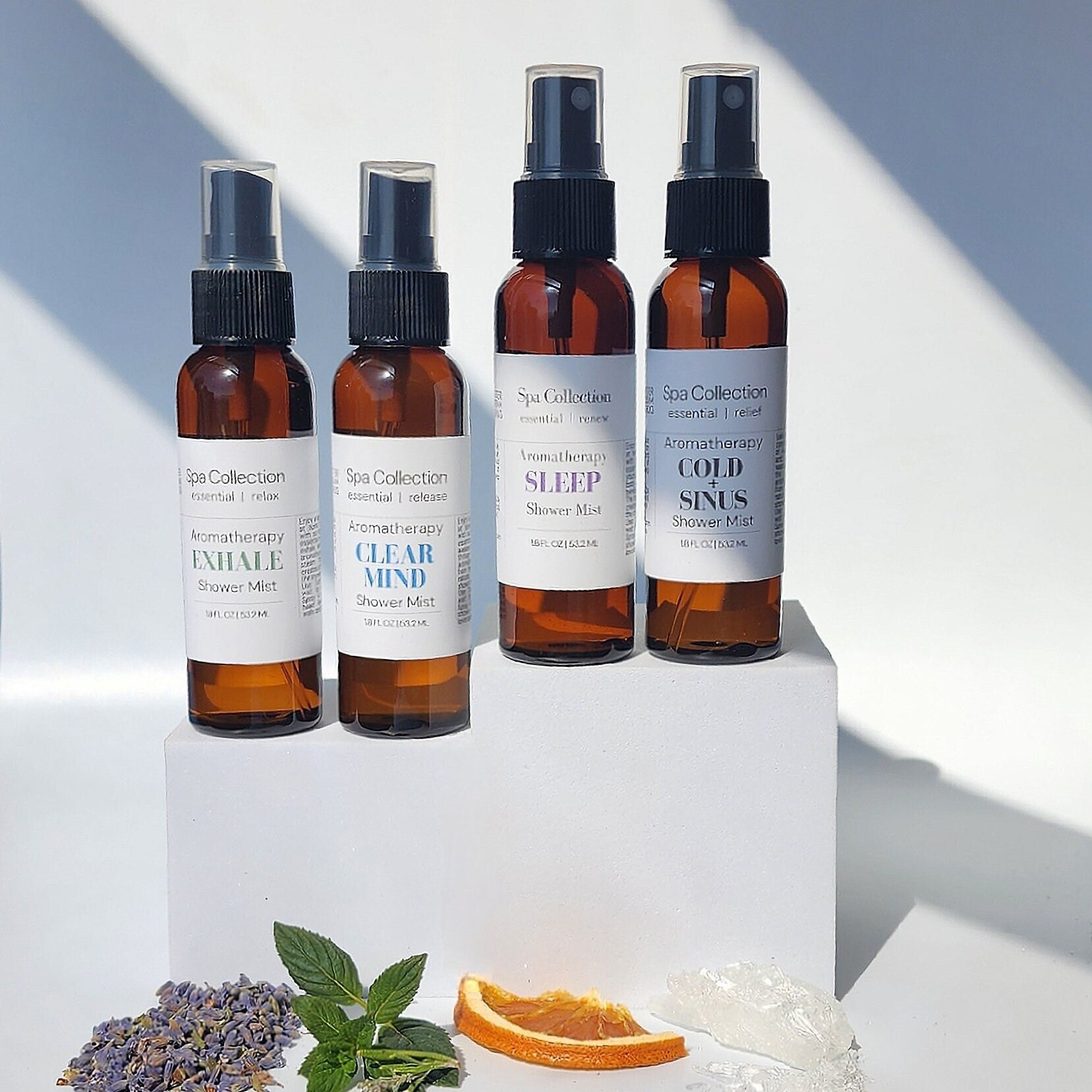 Aromatherapy Shower Mist Shower Steamer Spray Spa Scents Essential Oils ...