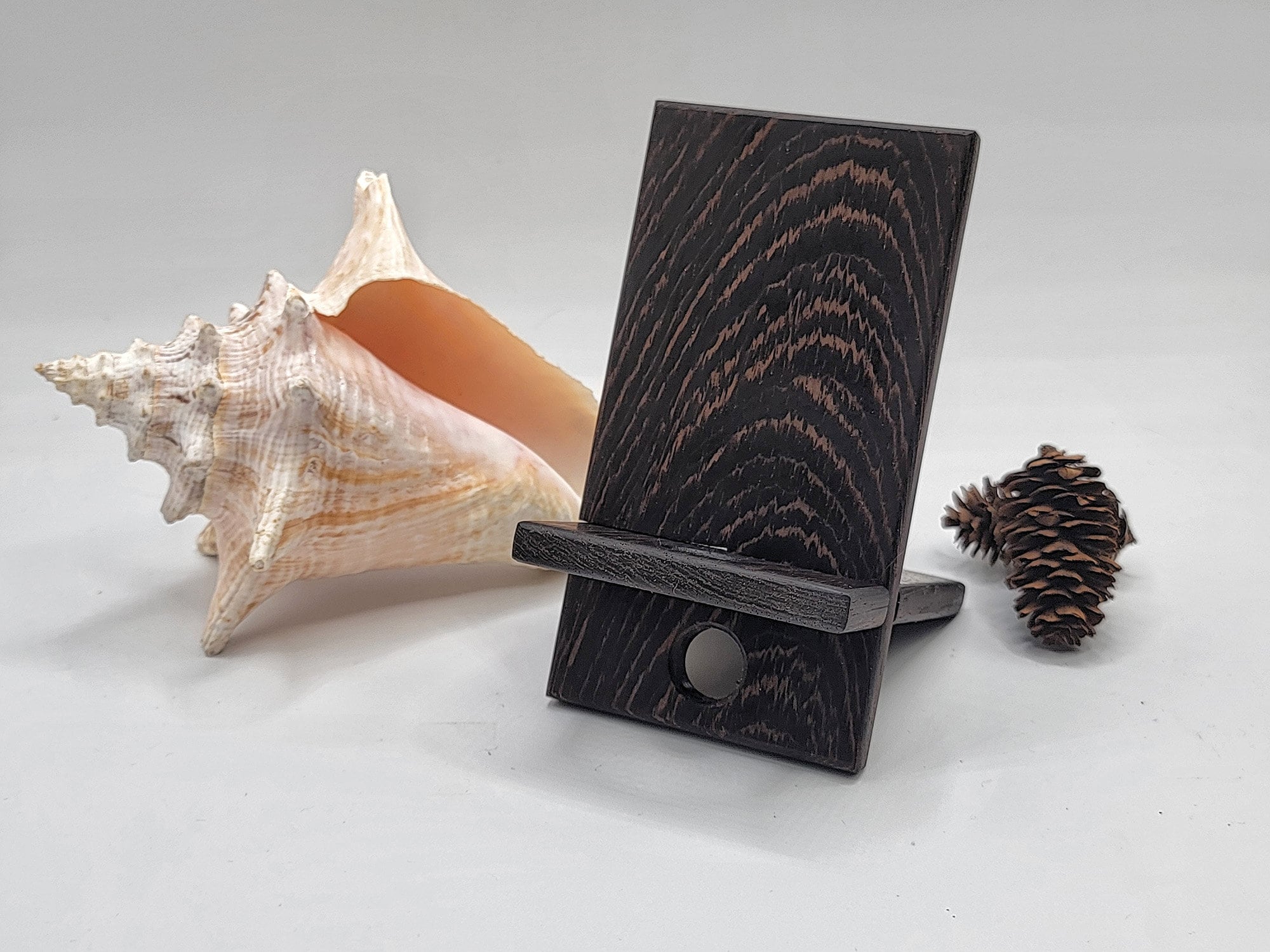 Handmade Exotic Wood Phone Stand, Wenge, Granadillo, Purpleheart, Curly ...
