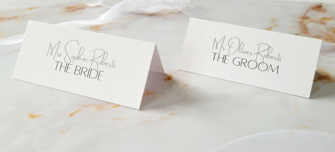 Design 3 Glamorous Name Place Cards Wedding Name Place - Etsy