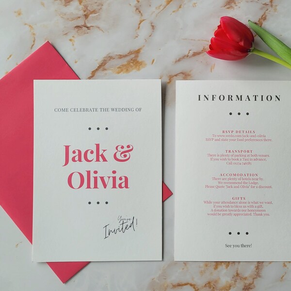 Wedding Invitation Template - Etsy UK