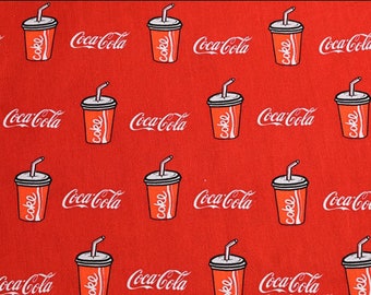 Coca Cola Fabric - Etsy