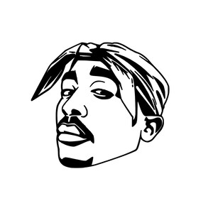 Tupac Shakur Vinyl Decal Rapper Sticker - Etsy UK