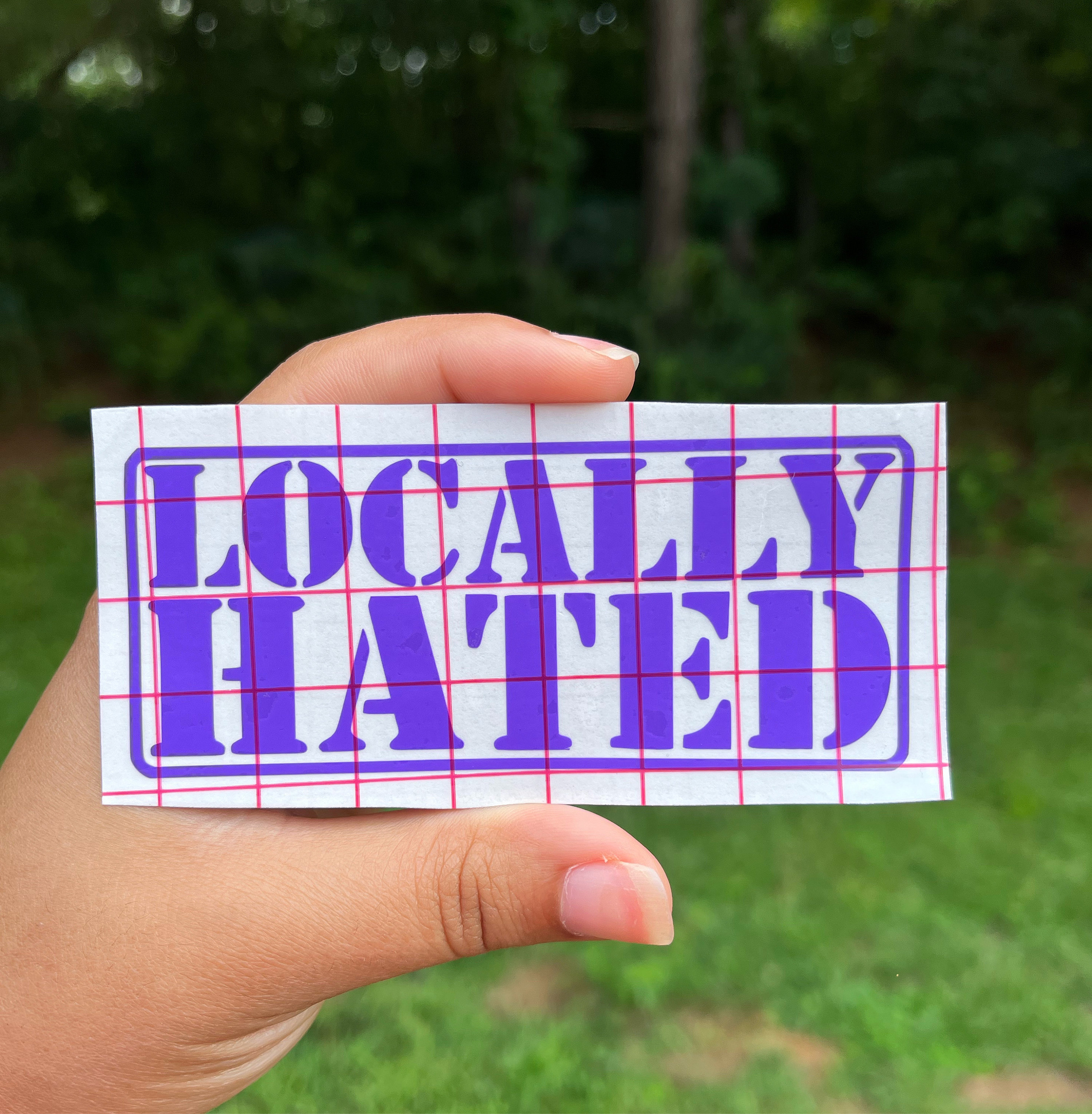 Locally Hated Car Decal Truck Decal Sticker - Etsy Canada