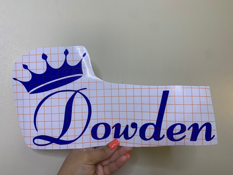 Crown With Custom Name Vinyl Decal Name With Crown Sticker - Etsy