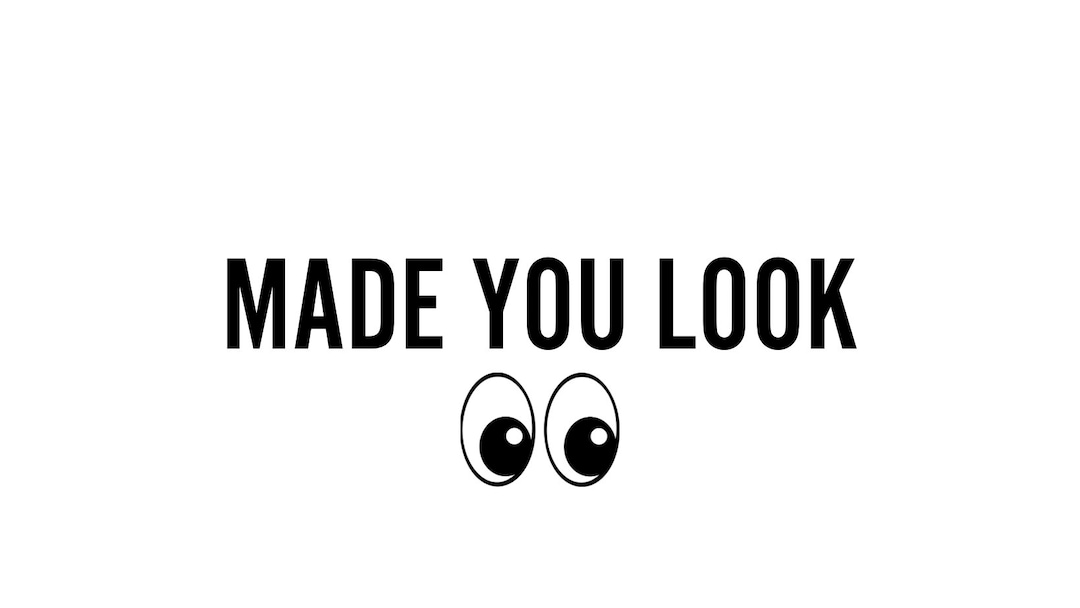 Made You Look Car Decal | Truck Sticker - Etsy
