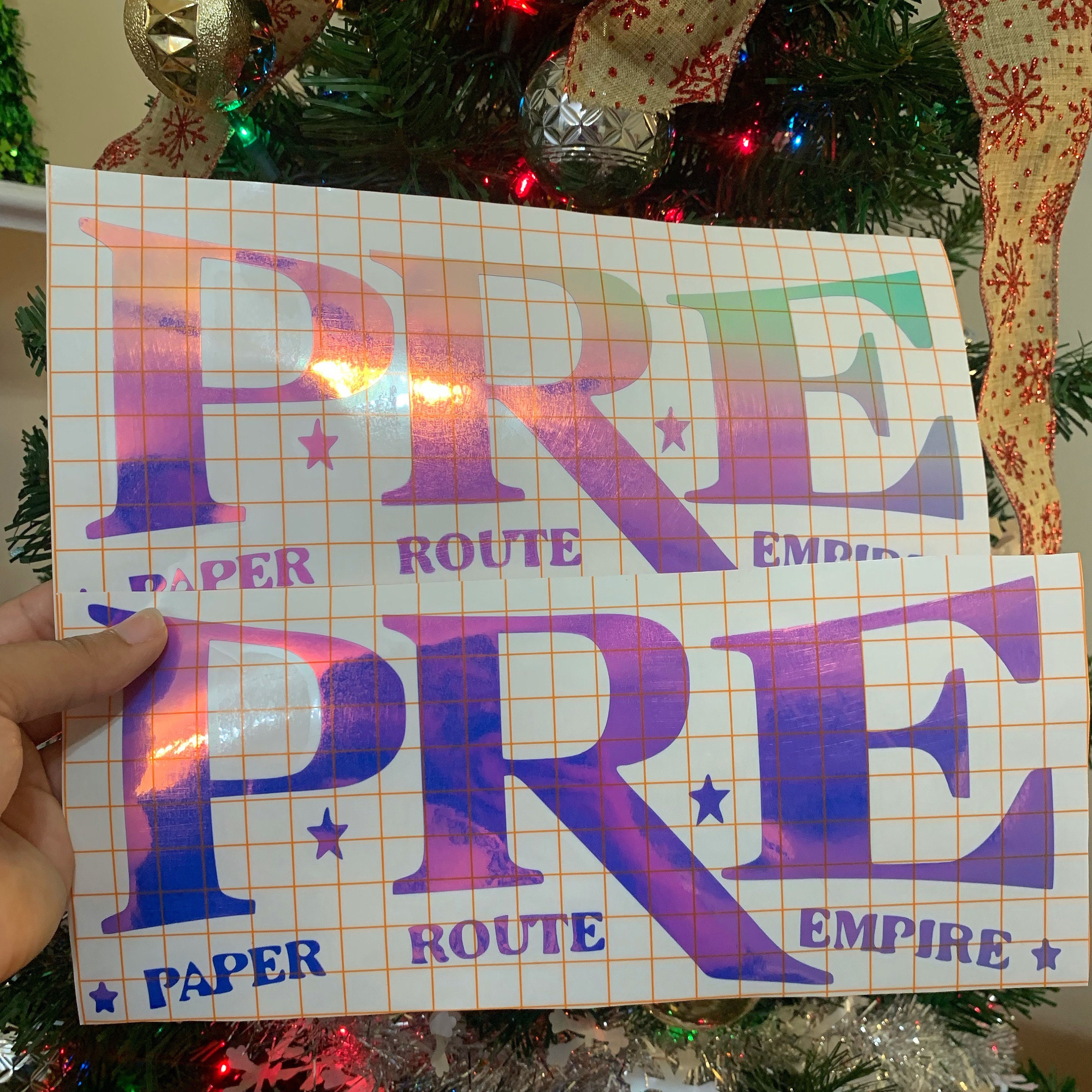 Paper Route Empire Vinyl Car Decal P R E Etsy