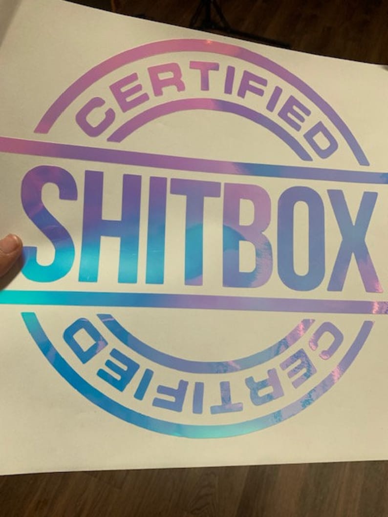 Certified Shitbox Car Decal- Vinyl Decal - Etsy