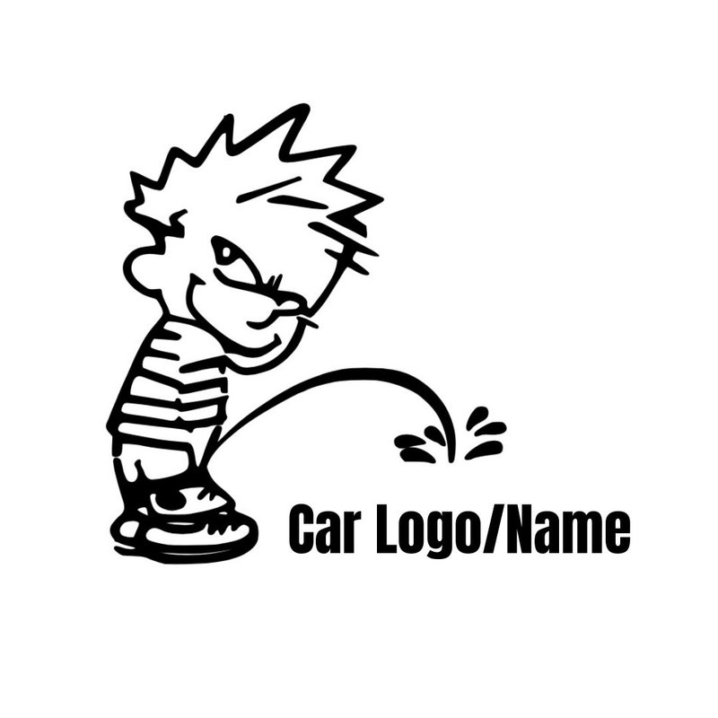 Calvin Pee on Decal - Etsy