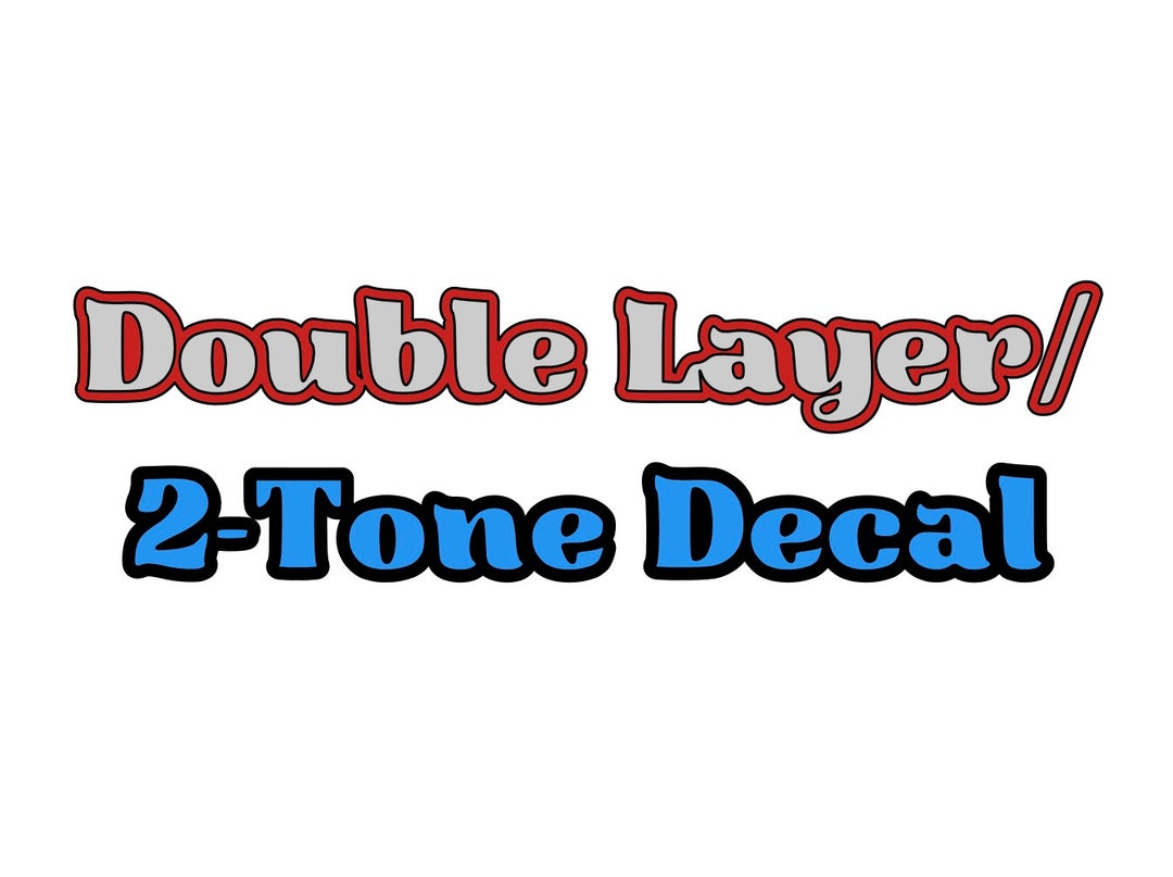 Double Layer/ 2-tone Decal Sticker/ Instagram/ Logos/ Social Media - Etsy