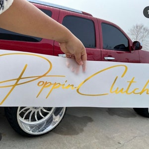 Custom Name Signature Banner- Car & Truck Decal Sticker - Etsy