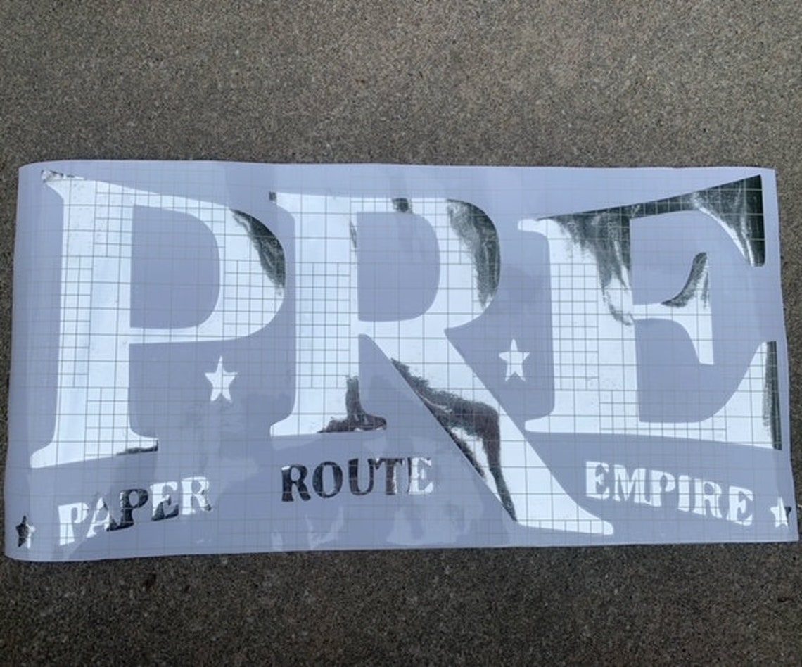 Paper Route Empire Vinyl Car Decal P.R.E - Etsy