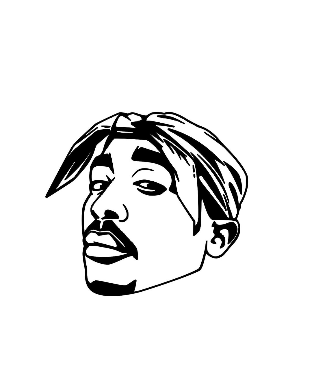 Tupac Shakur Vinyl Decal Rapper Sticker - Etsy