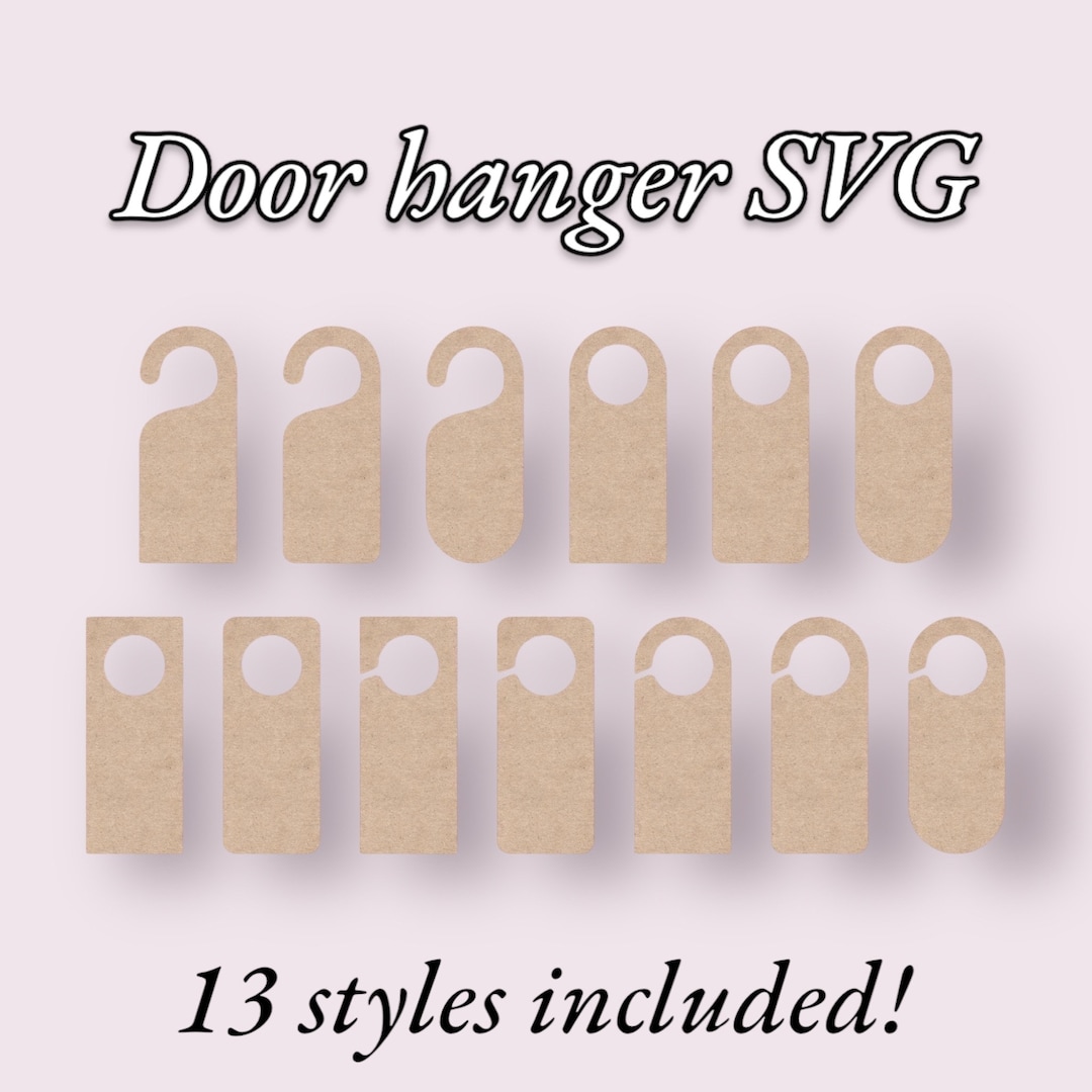 Door Hanger Sign Template, SVG for Glowforge Laser Cutting or Cricut - Etsy