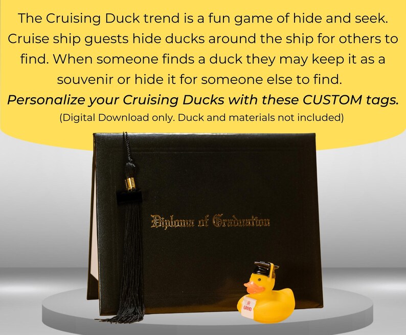 Graduation Cruising Duck Tags Custom Duck Tags Personalized - Etsy