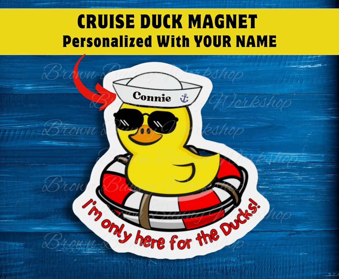 Cruise Door Magnet - Personalized With Your Name, Rubber Duck Magnets ...
