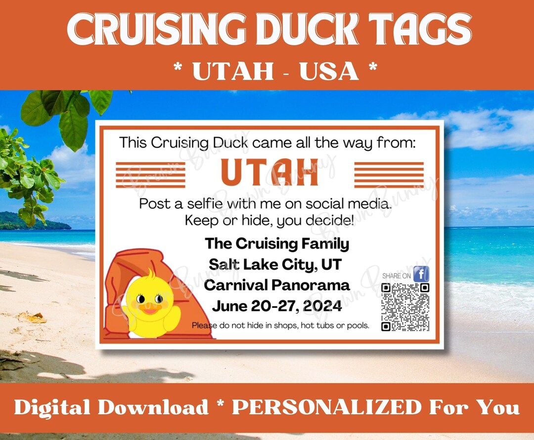 Custom Cruising Duck Tags, Utah USA Duck Tags, Personalized Duck Tags ...