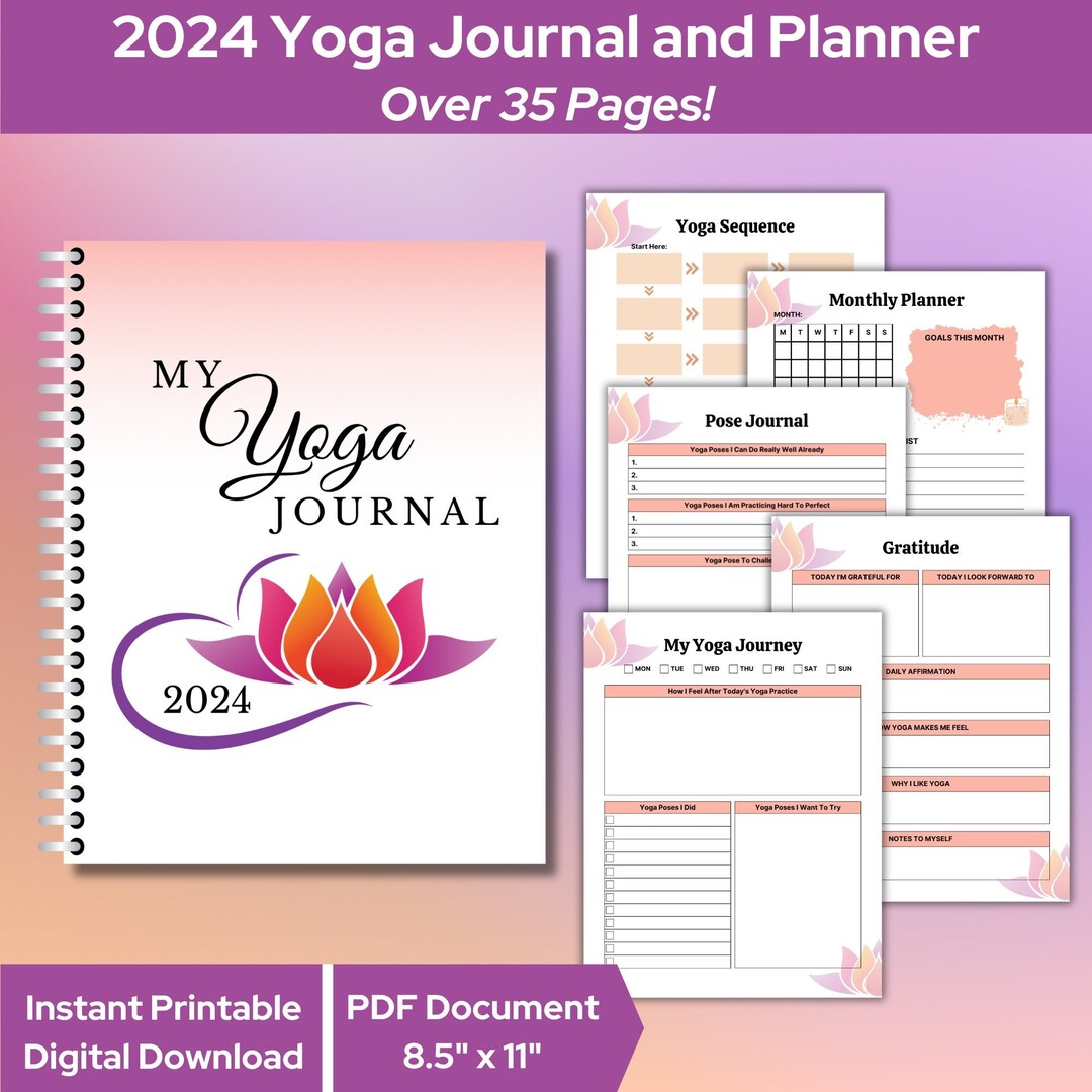 Yoga Journal, Yoga Planner, Mindfulness Journal, Meditation Journal ...