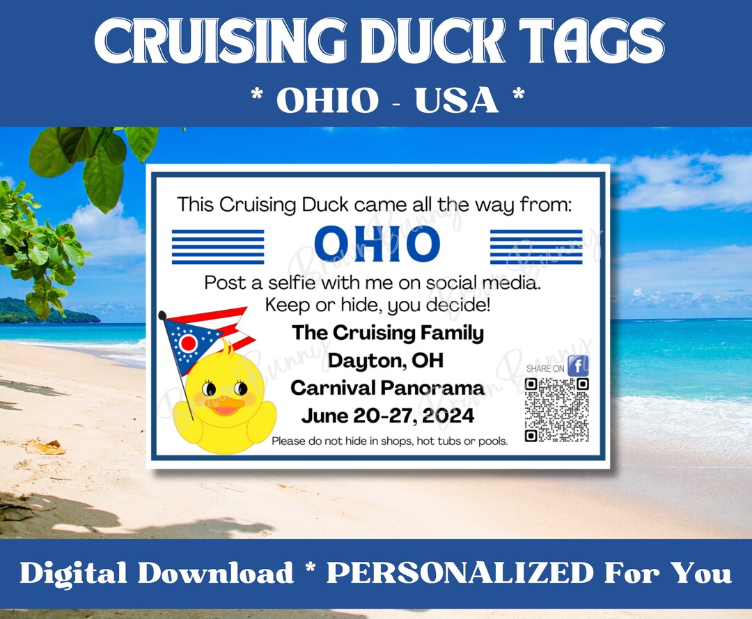 Custom Cruising Duck Tags, Ohio USA Duck Tags, Personalized Duck Tags ...