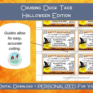 Halloween Cruising Duck Tags, Custom Cruise Duck Tags Personalized Just ...