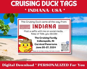 Custom Cruising Duck Tags, US State Duck Tags, Personalized Cruising ...