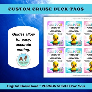 Custom Cruise Duck Tags, Personalized Cruising Duck Tags - Set of 4 ...